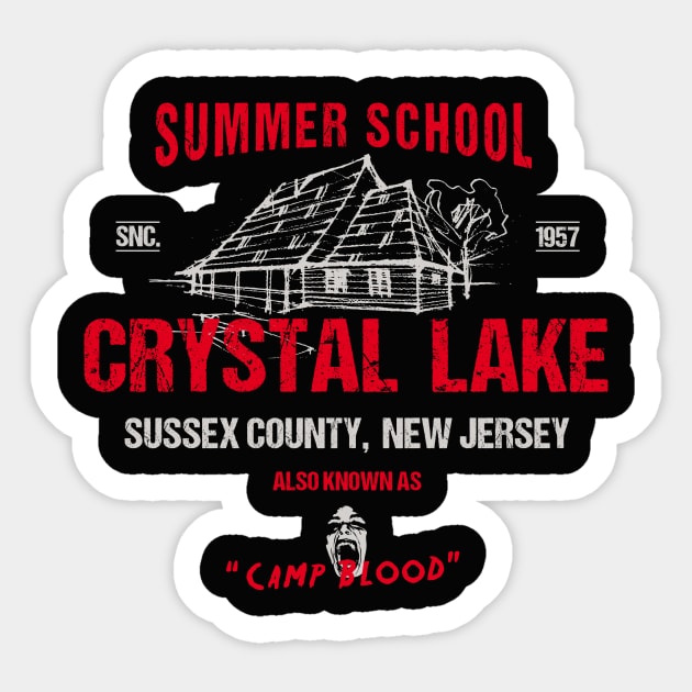 Crystal Lake summer school - Crystal Lake - Sticker | TeePublic
