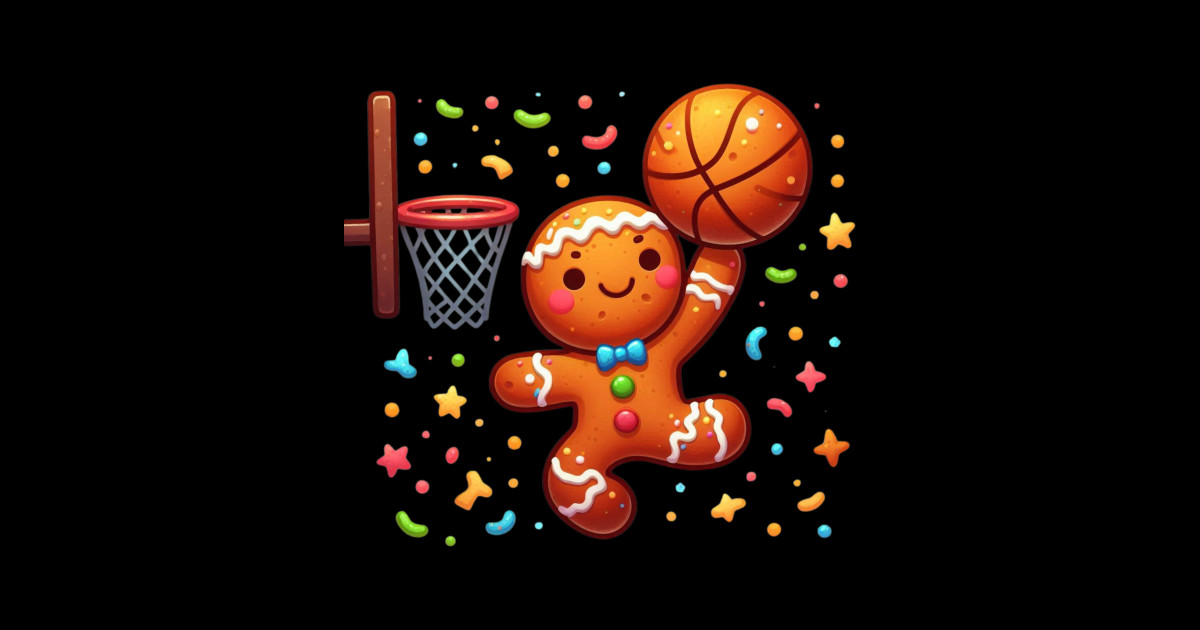 Gingerbread Man playing basketball - Gingerbread Man Playing Basketball ...