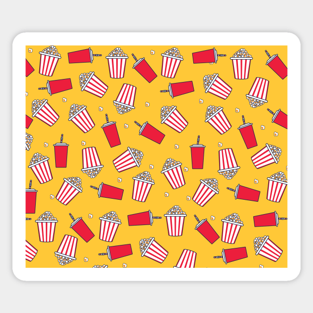 Popcorn Pattern - Popcorn - Sticker | TeePublic