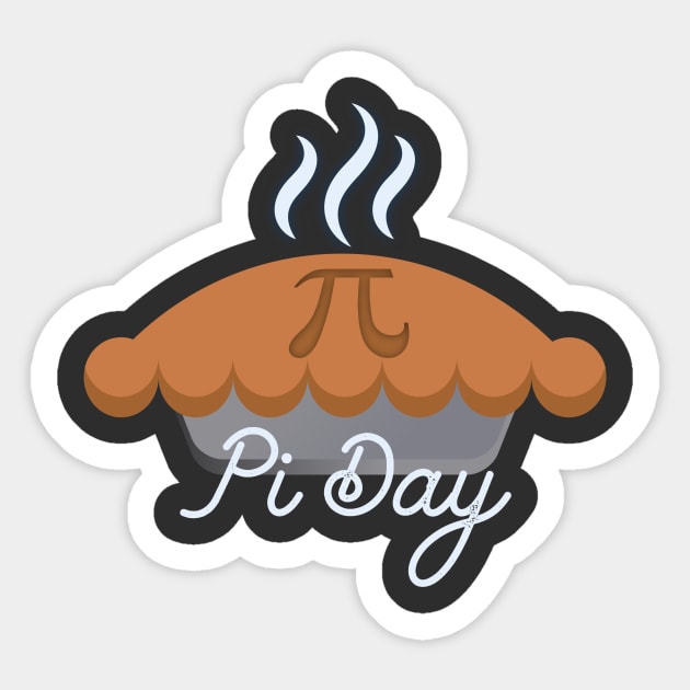 Pi Day Script Pie with Pi Symbol - Pi Day - Sticker | TeePublic