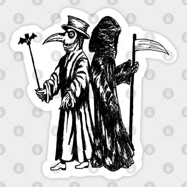 Plague Doctor vs. Grim Reaper - Plague Doctor - Sticker | TeePublic