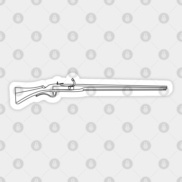 musket (white) - Musket - Sticker | TeePublic