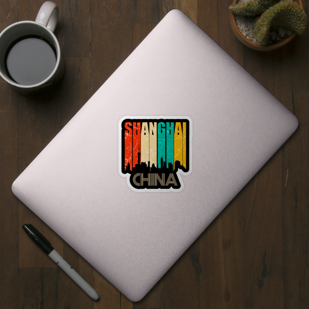 Shanghai China Skyline - Shanghai - Sticker | TeePublic
