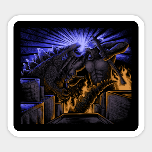 GODZILLA VS KONG - Godzilla Vs Kong - Sticker | TeePublic