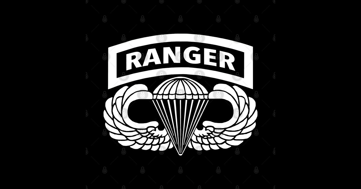 Army Ranger Jump Wings White - Army Ranger - Sticker | TeePublic
