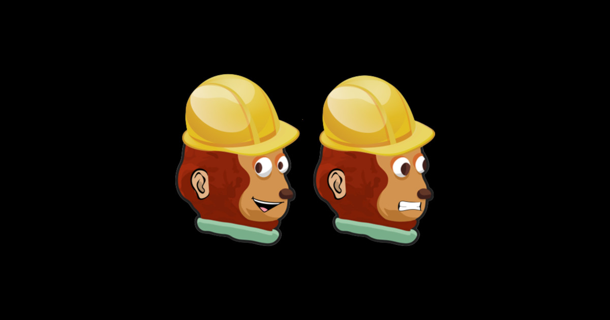 Monkey Stare puppet meme, funny memes - Monkey Meme - Sticker | TeePublic