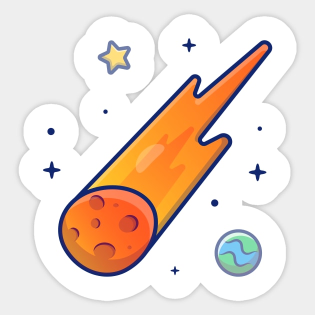 meteorite falling drawing