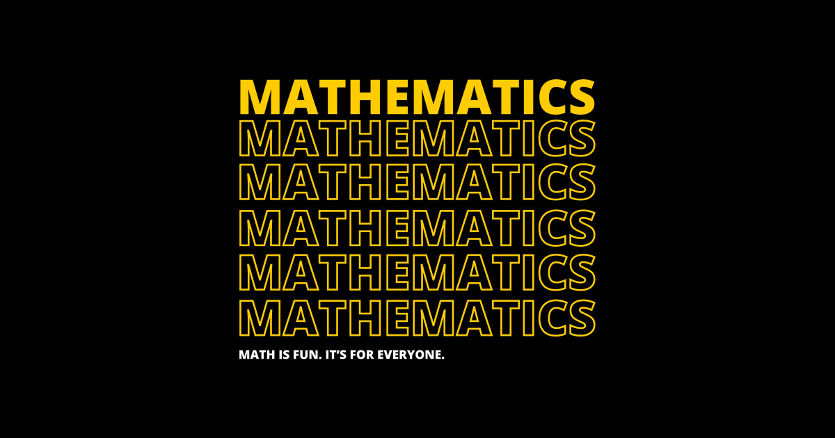 Mathematics Typography - Text Design - Math - Sticker | TeePublic