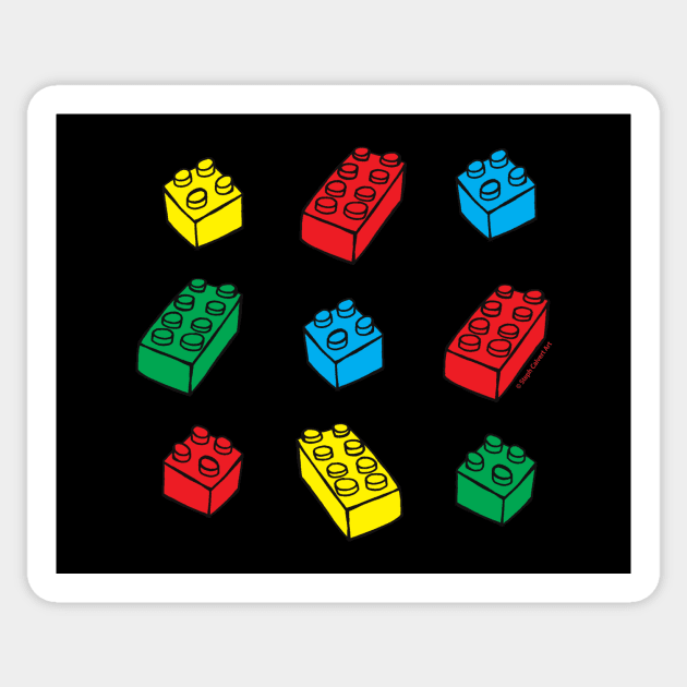 Colorful Lego Illustration - Building Block Pattern - Lego Illustration ...