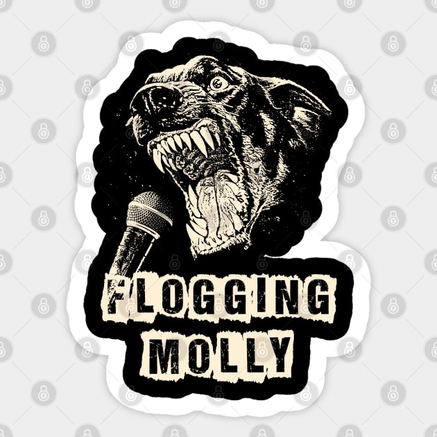 flogging ll beast scream - Flogging Molly - Sticker | TeePublic