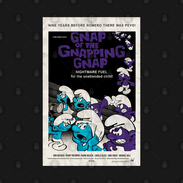 GNAP OF THE GNAPPING GNAP Smurfs Night of the Living Dead Poster ...