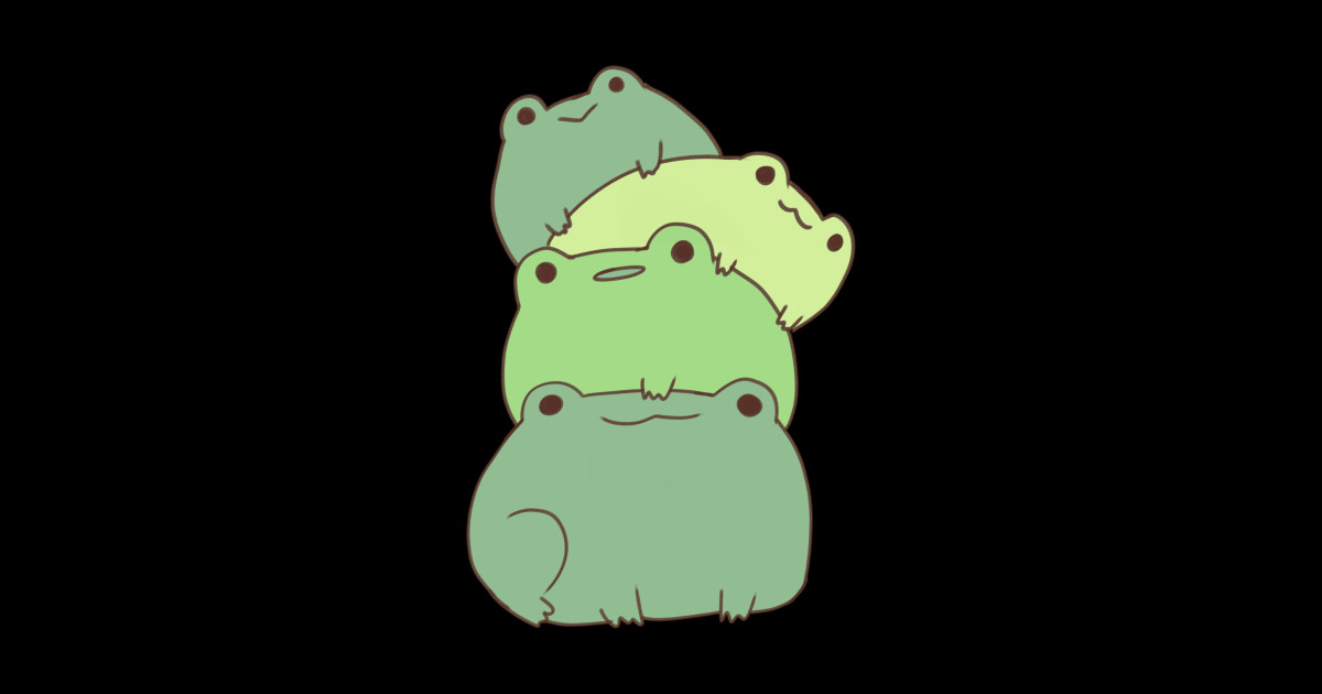 Cute Frog stack - Frogs - Posters and Art Prints | TeePublic