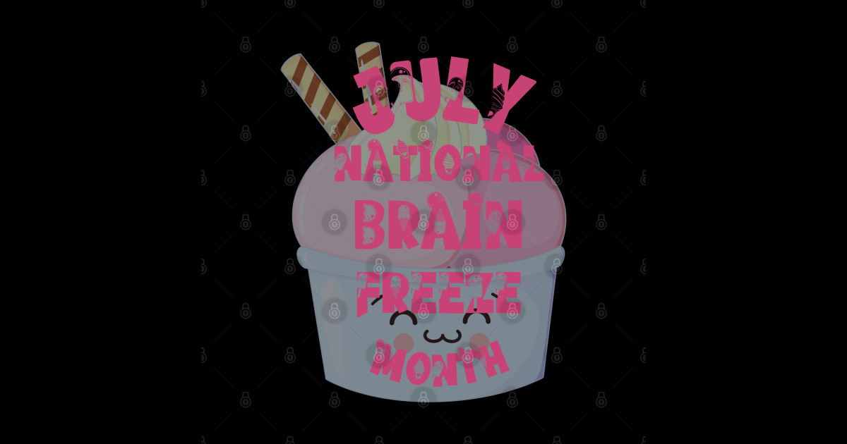July National Brain Freeze Month lighter ice cream cup design - Ice ...