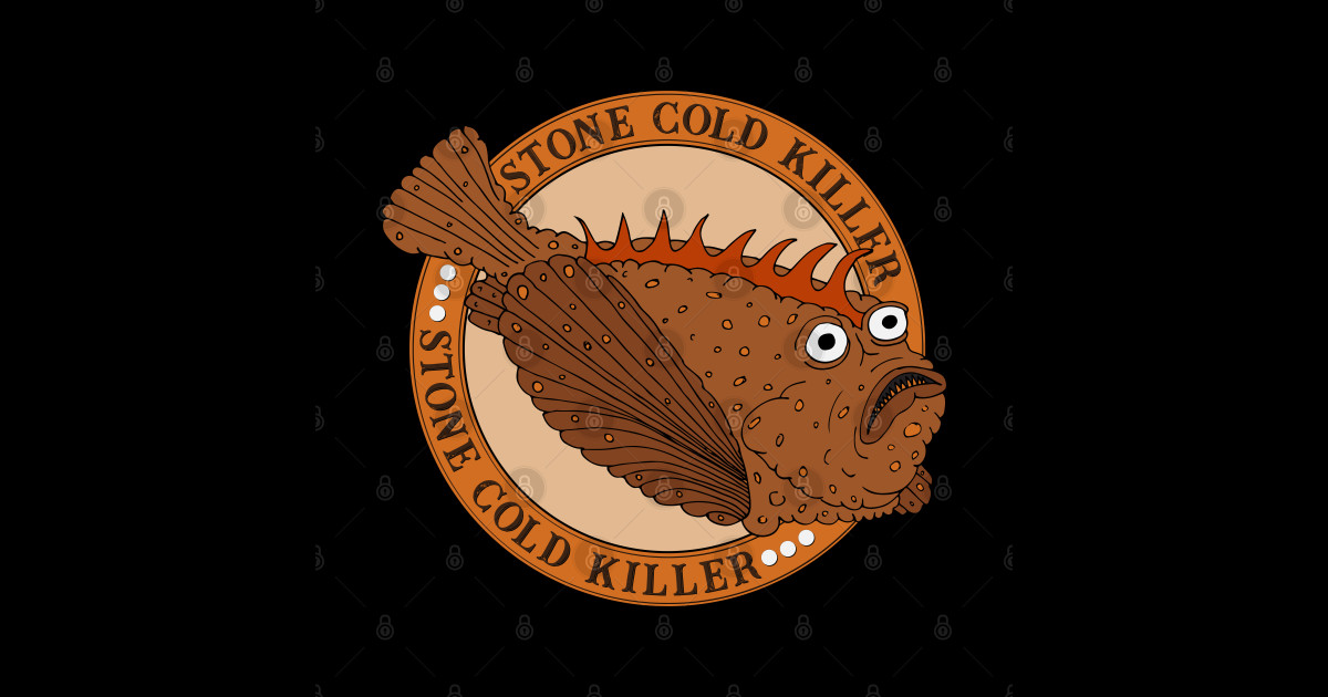 Funny Cartoon Australian Stonefish Quote - Stonefish - T-Shirt | TeePublic