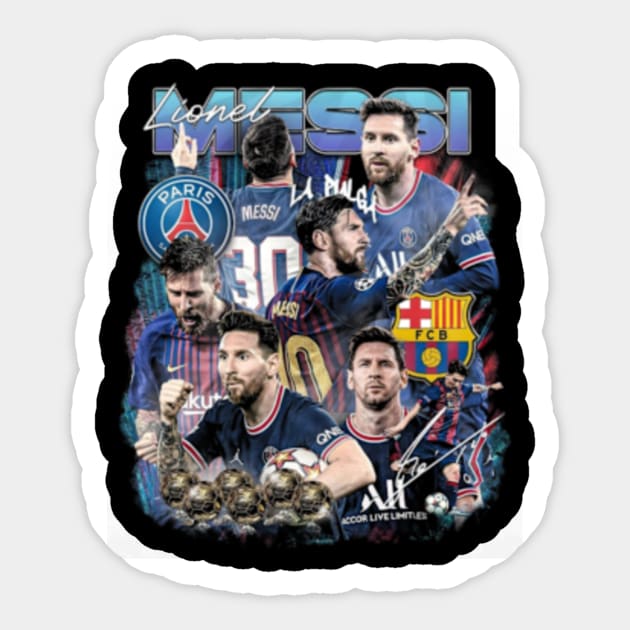 Lionel Messi Classic Collage - Lionel Messi - Sticker | TeePublic
