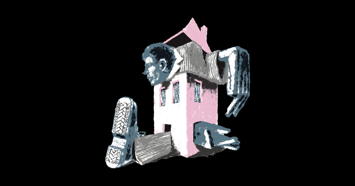 House with Human Form - House - Sticker | TeePublic