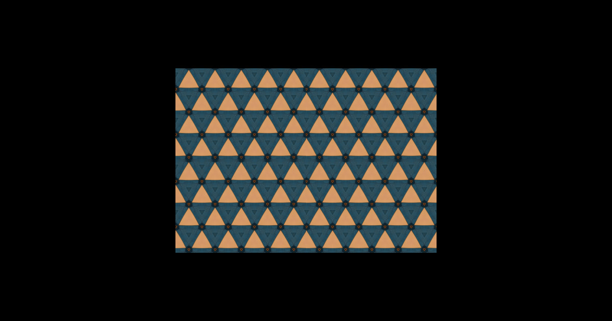 Turquoise And Beige Triangle Pattern - Pattern - Posters and Art Prints ...
