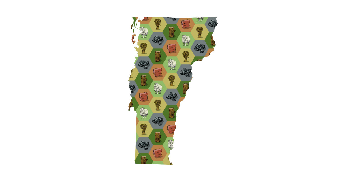 Vermont Board Game Map Silhouette - Board Games - T-Shirt | TeePublic