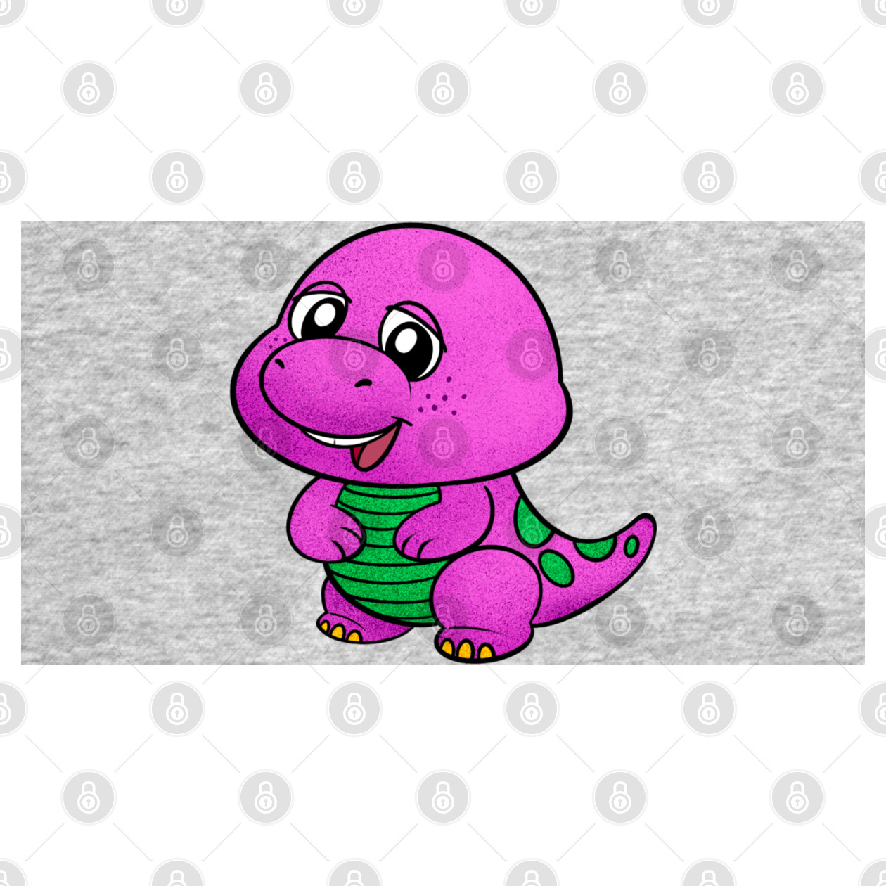 Chibi Barney the Dinosaur - Dinosaur - T-Shirt | TeePublic