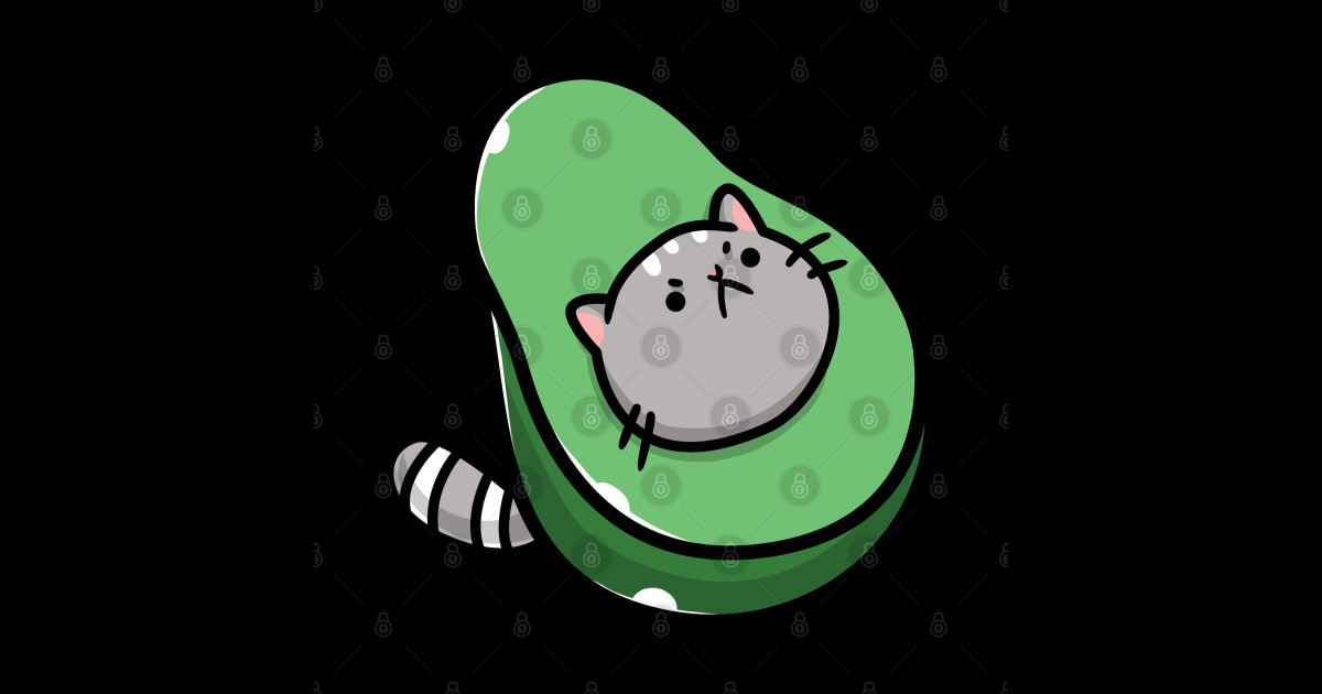 Angry cat avocado - Cat - Sticker | TeePublic