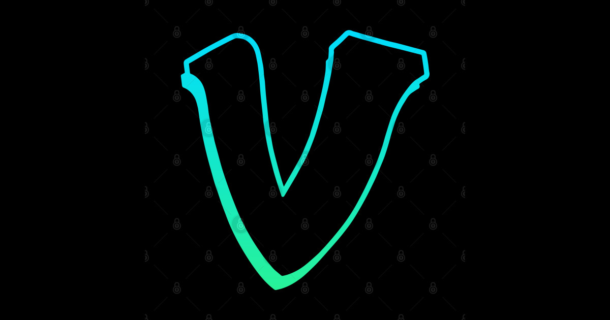 Letter V - Outline - Letter - Sticker | TeePublic
