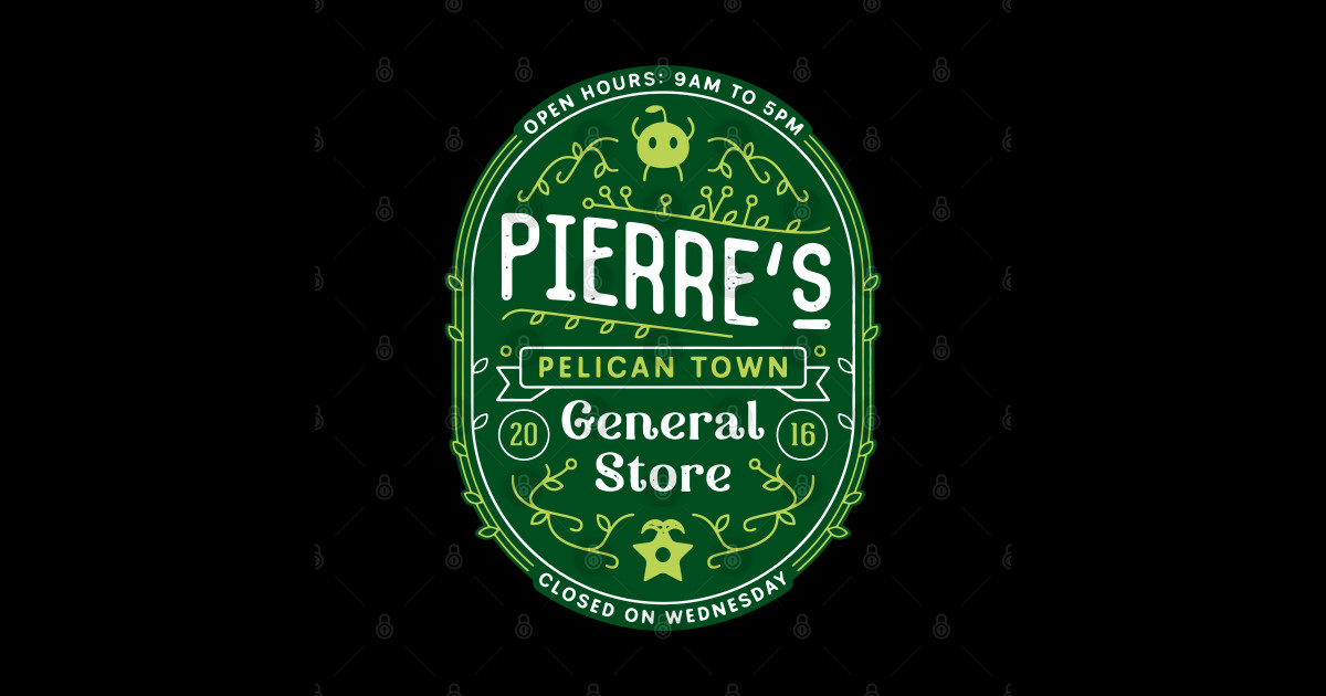 Pelican Town Pierre Store Crest - Stardew Valley - Sticker | TeePublic
