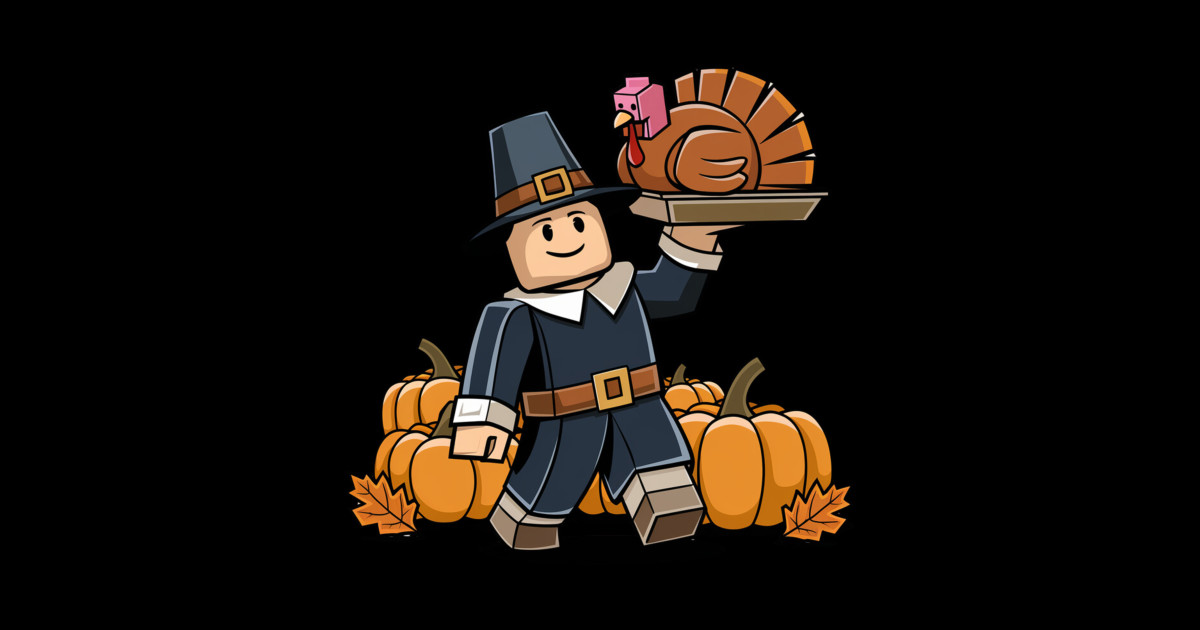 Roblox Thanksgiving Day Avatar - Roblox - Sticker | TeePublic