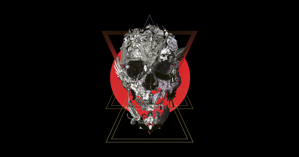 Triangle Skull - Skull - Sticker | TeePublic