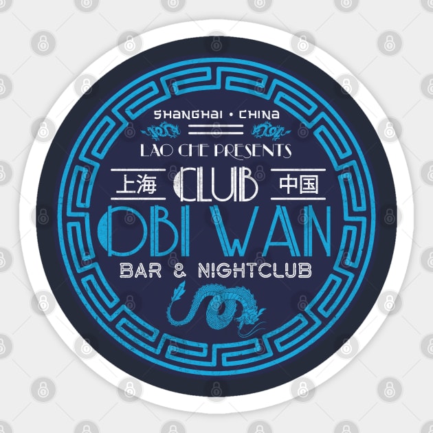 Temple of Doom Club Obi Wan - Club Obi Wan - Sticker | TeePublic