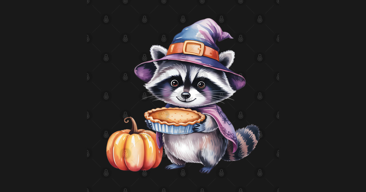 Racoon witch spooky season vibe halloween - Racoon Witch Spooky Season ...
