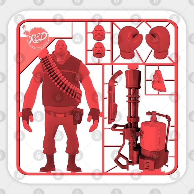 Team Fortress 2 - Heavy Weapons Guy Model Sprue - Red - Team Fortress 2 ...