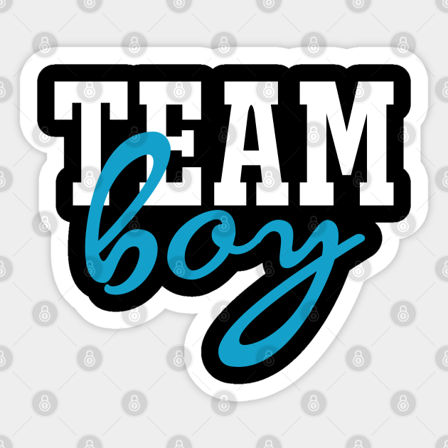 Team Boy Gender Reveal Baby Shower Party - Gender Reveal - Sticker ...