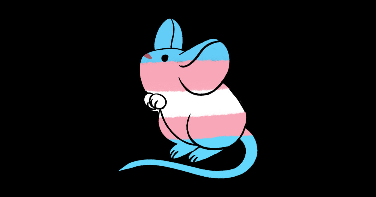 Trans Pride Mouse - Transgender - Sticker | TeePublic