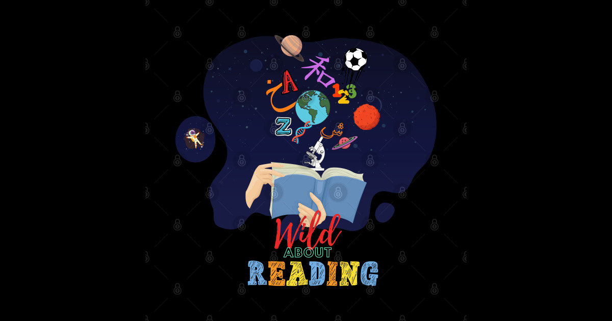 Wild about reading - Wild About Reading - Sticker | TeePublic