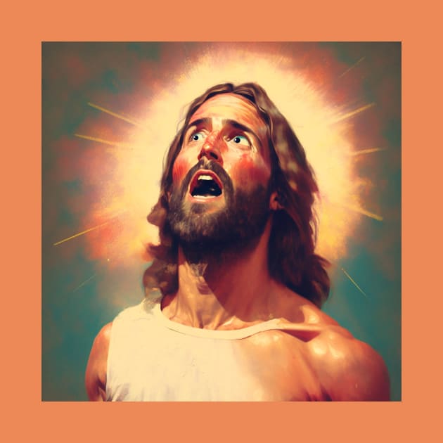 2d Realistic Illustration Of Jesus Meme Jesus Lover Pin Teepublic