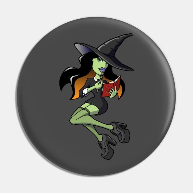 Spellbound Witch - Witch - Pin | TeePublic