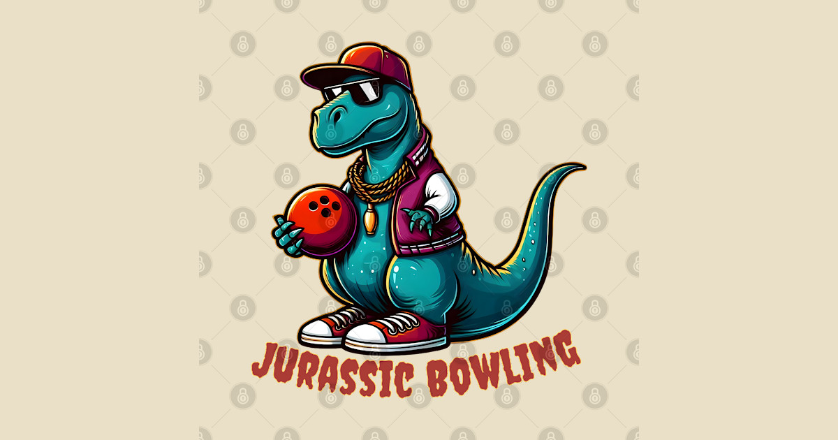 Bowling t rex dinosaur - Bowling - T-Shirt | TeePublic