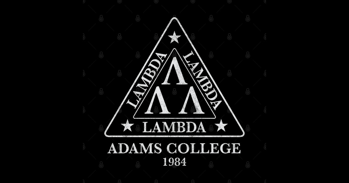 Lambda Lambda Lambda - Adams College 1984 - vintage logo - Revenge Of The Nerds - Sticker ...
