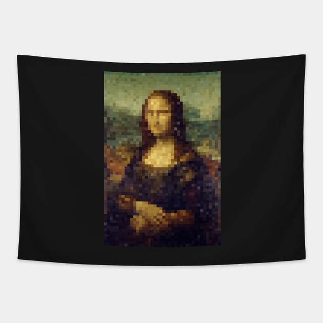 Mona Lisa Pixel Art - 16 Bit - Tapestry | TeePublic