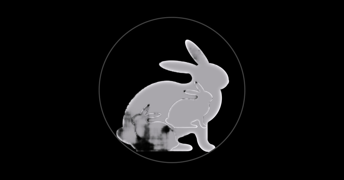 Grunge Rabbit Triads - Grunge - Sticker | TeePublic