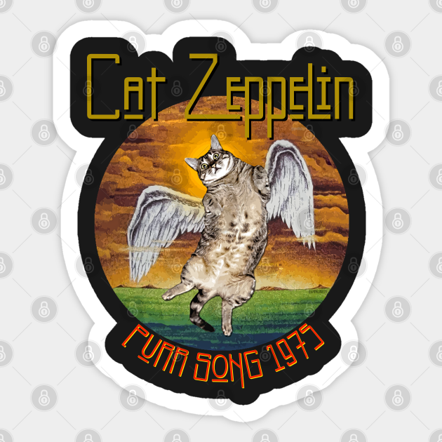 CAT ZEPPELIN - Cat - Sticker | TeePublic