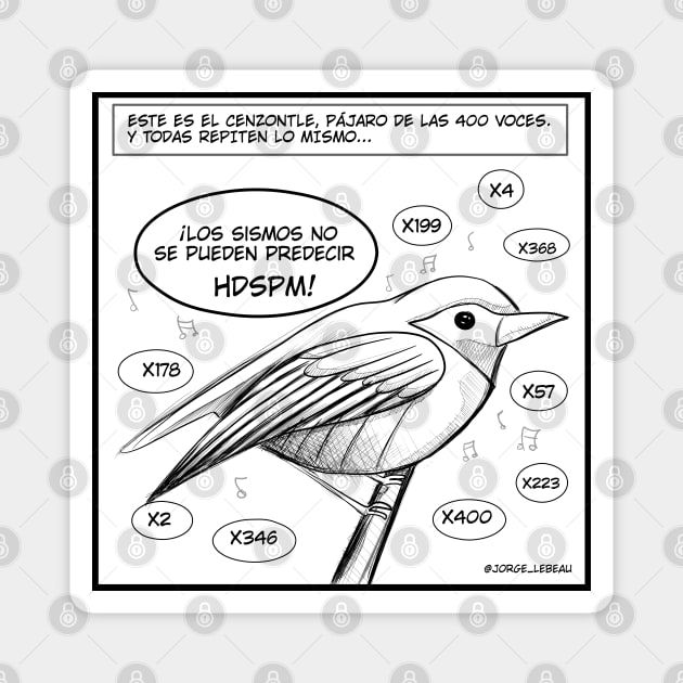 risk warning mexican cenzontle bird cartoon - Comicstrip - Magnet ...