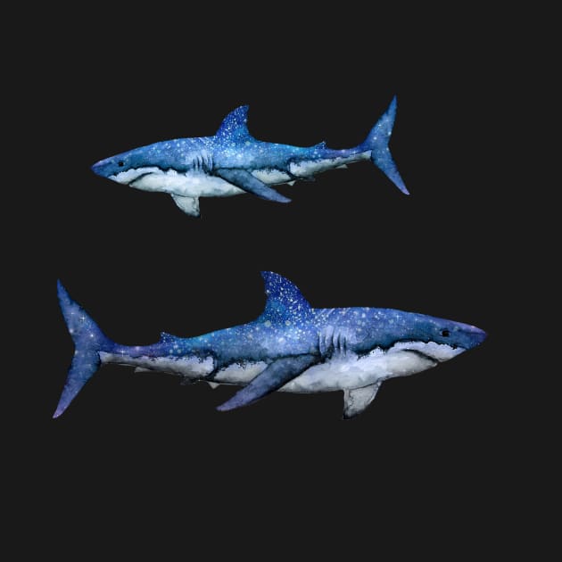 Hydro Flask stickers - ocean blue shark galaxy space | Sticker pack set ...