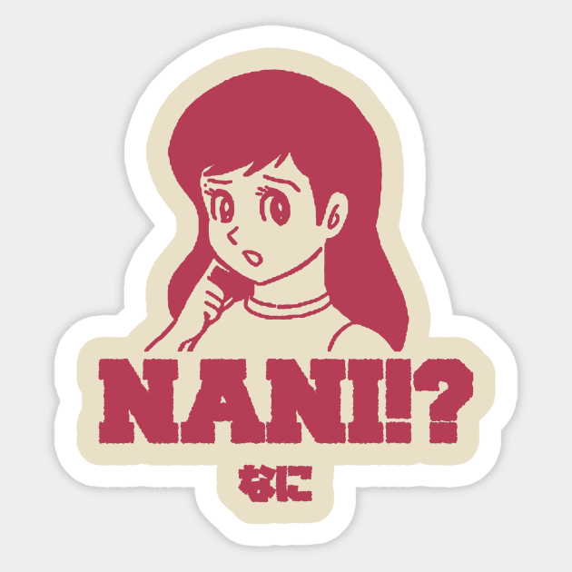 Nani!? Vintage Anime - Otaku Anime Manga - Sticker | TeePublic