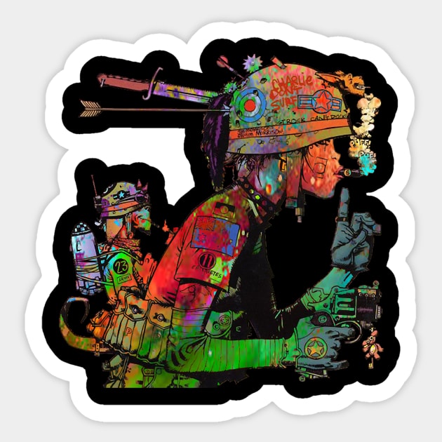 Abstract Tank Girl - Abstract Tank Girl - Sticker | TeePublic