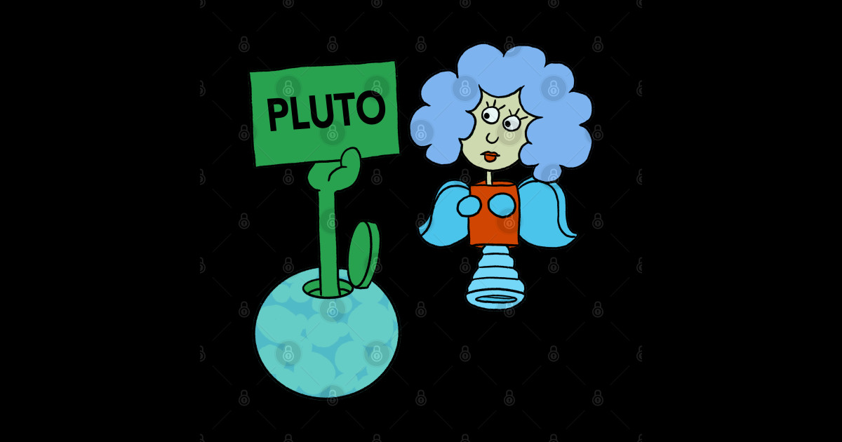 Interplanet Janet - Pluto - Space - Sticker | TeePublic