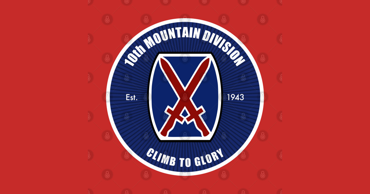 10th Mountain Division (Front & Back Logo) - Us Army 10th Mountain ...