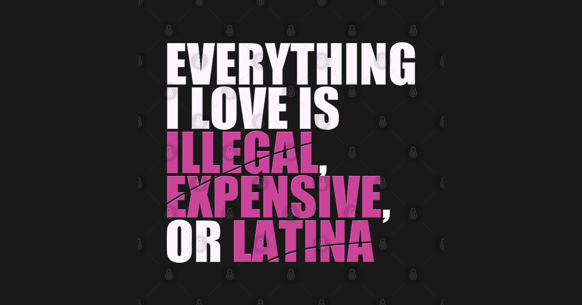 Everything I Love is Illegal, Expensive, or Latina - Everything I Love Is Illegal Expensive - T ...