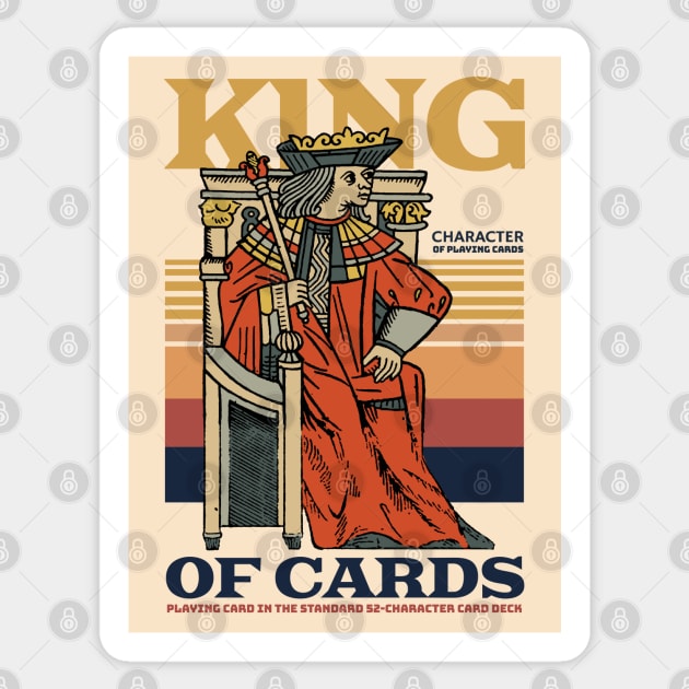Vintage Character King of Cards - Vintage Retro - Sticker | TeePublic
