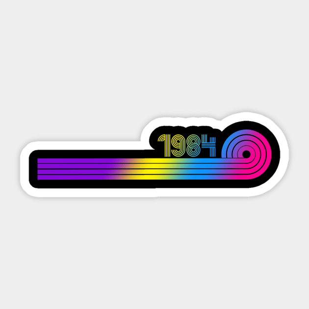 1984 Retro Vintage aesthetic - Aesthetic 1984 - Sticker | TeePublic